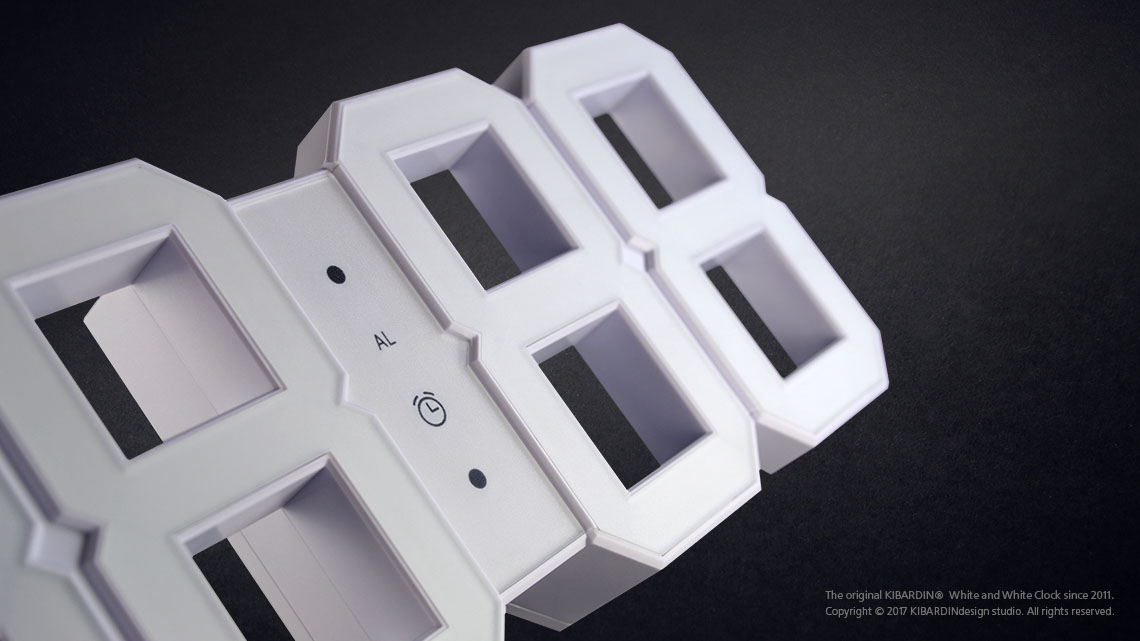 modern minimalistic digital wall White LED clock, White & White LED ...